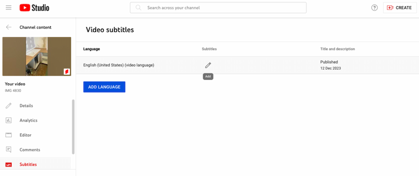 How to Add Subtitles to a YouTube Video | Transcribe