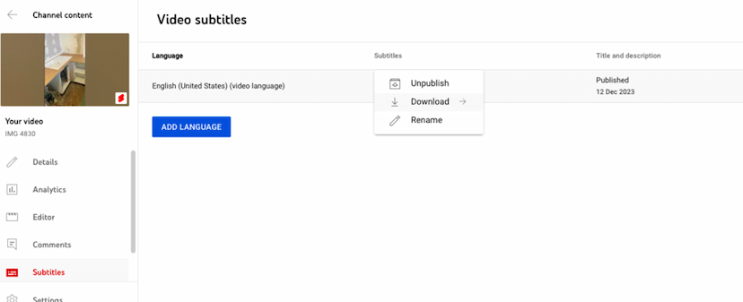 How to Add Subtitles to a YouTube Video | Transcribe