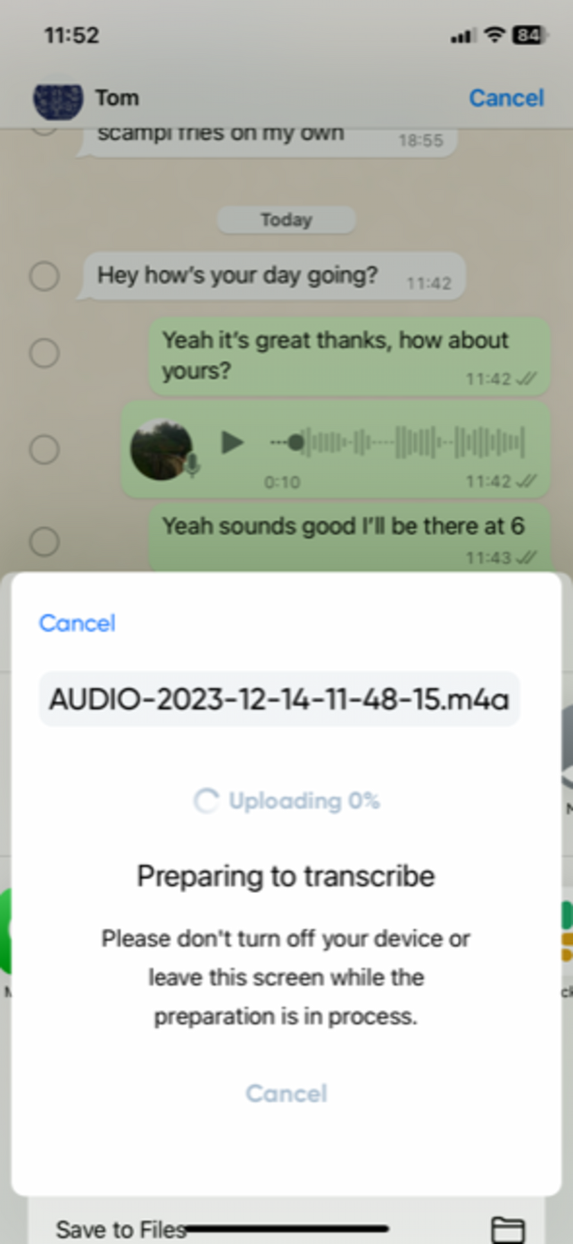 How to Convert WhatsApp Messages to Text | Transcribe