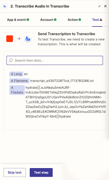 How to Integrate Zapier with Transcribe | Transcribe